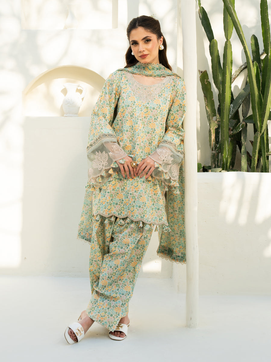 ANIQA | 3PC UNSTITCHED– Faiza Faisal
